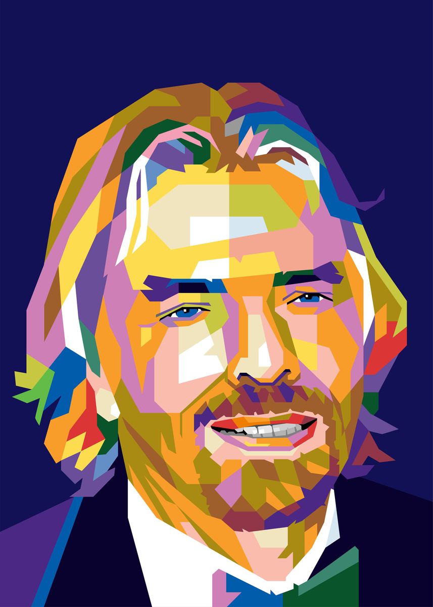 'Richard Branson' Poster, picture, metal print, paint by Erick Sato ...