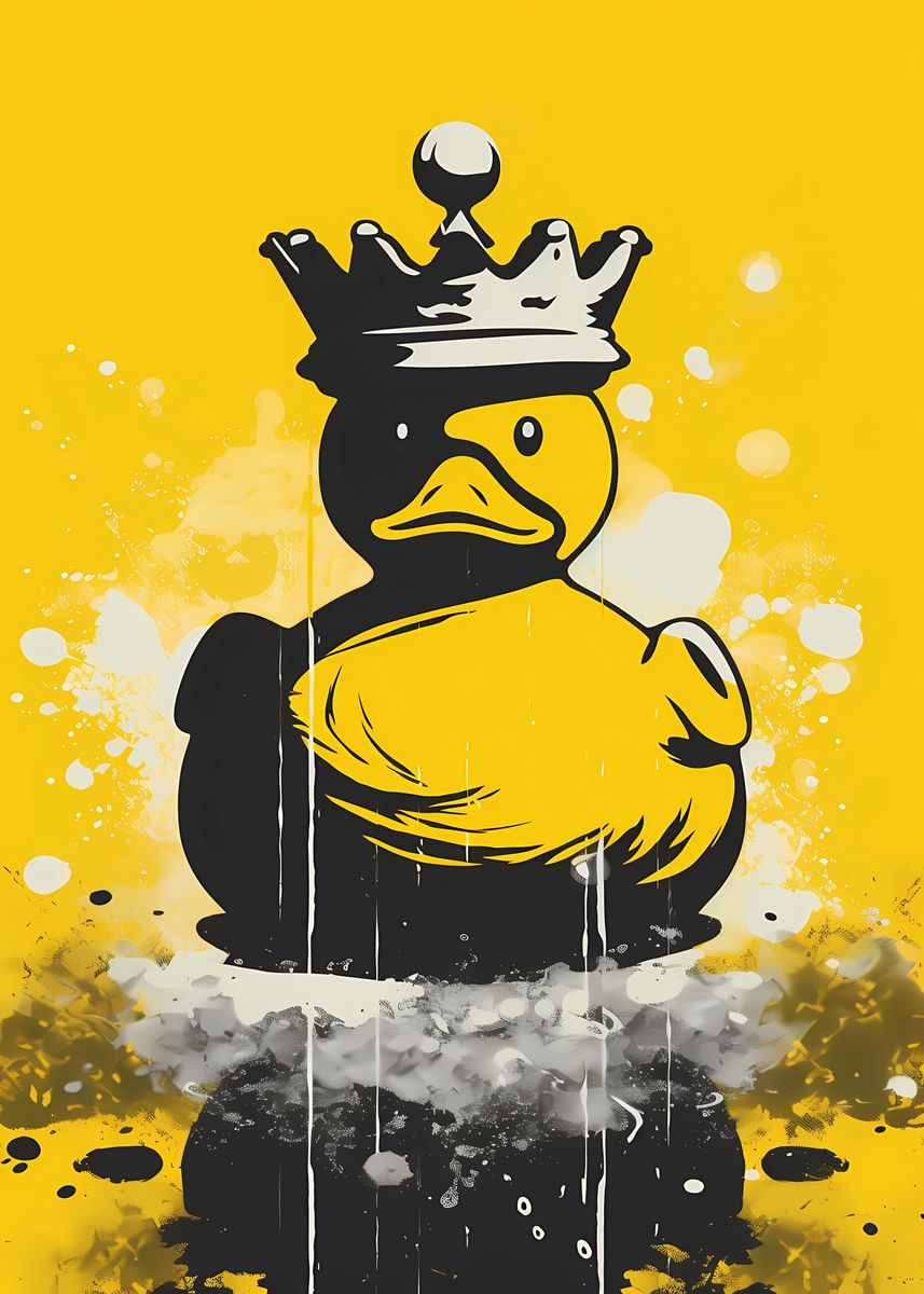 'Rubber Duck With Crown' Poster by FavoritePlates | Displate
