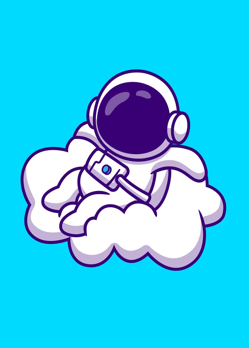 'Cute astronaut' Poster, picture, metal print, paint by Le Duc Hiep ...