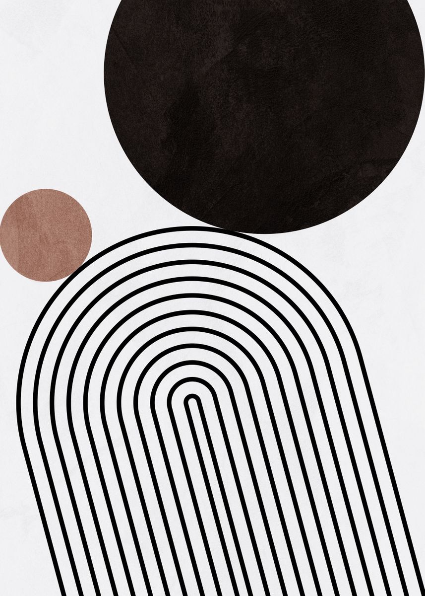 'GEOMETRIC ABSTRACT LINES' Poster, picture, metal print, paint by ...