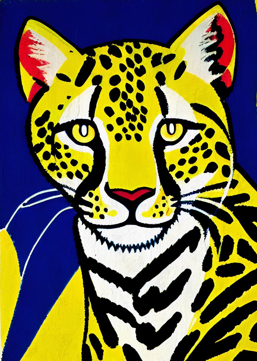 'Lady Cheetah Poster' Poster, picture, metal print, paint by ...