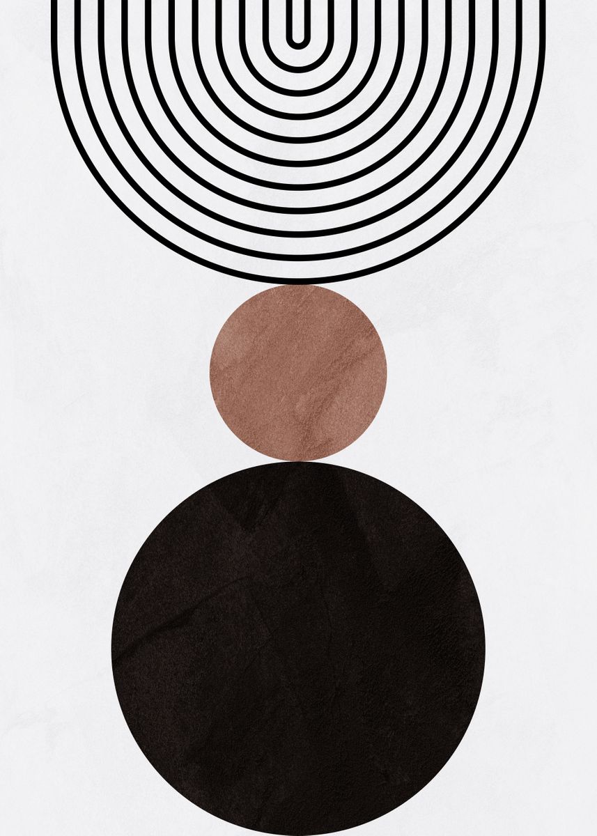 'GEOMETRIC ABSTRACT LINES' Poster, picture, metal print, paint by ...