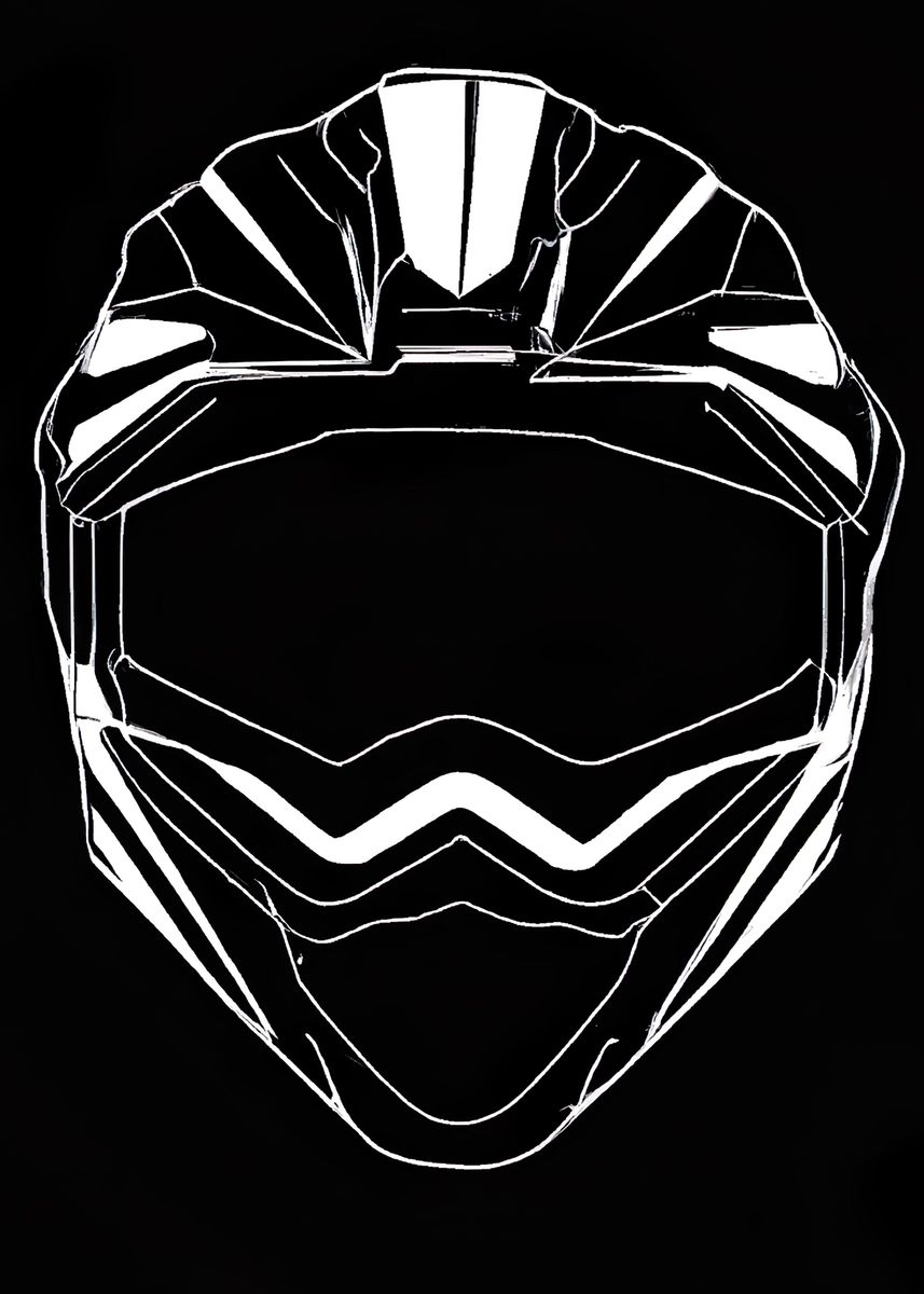 'Motorcycle Helmet' Poster, picture, metal print, paint by maxdesign ...