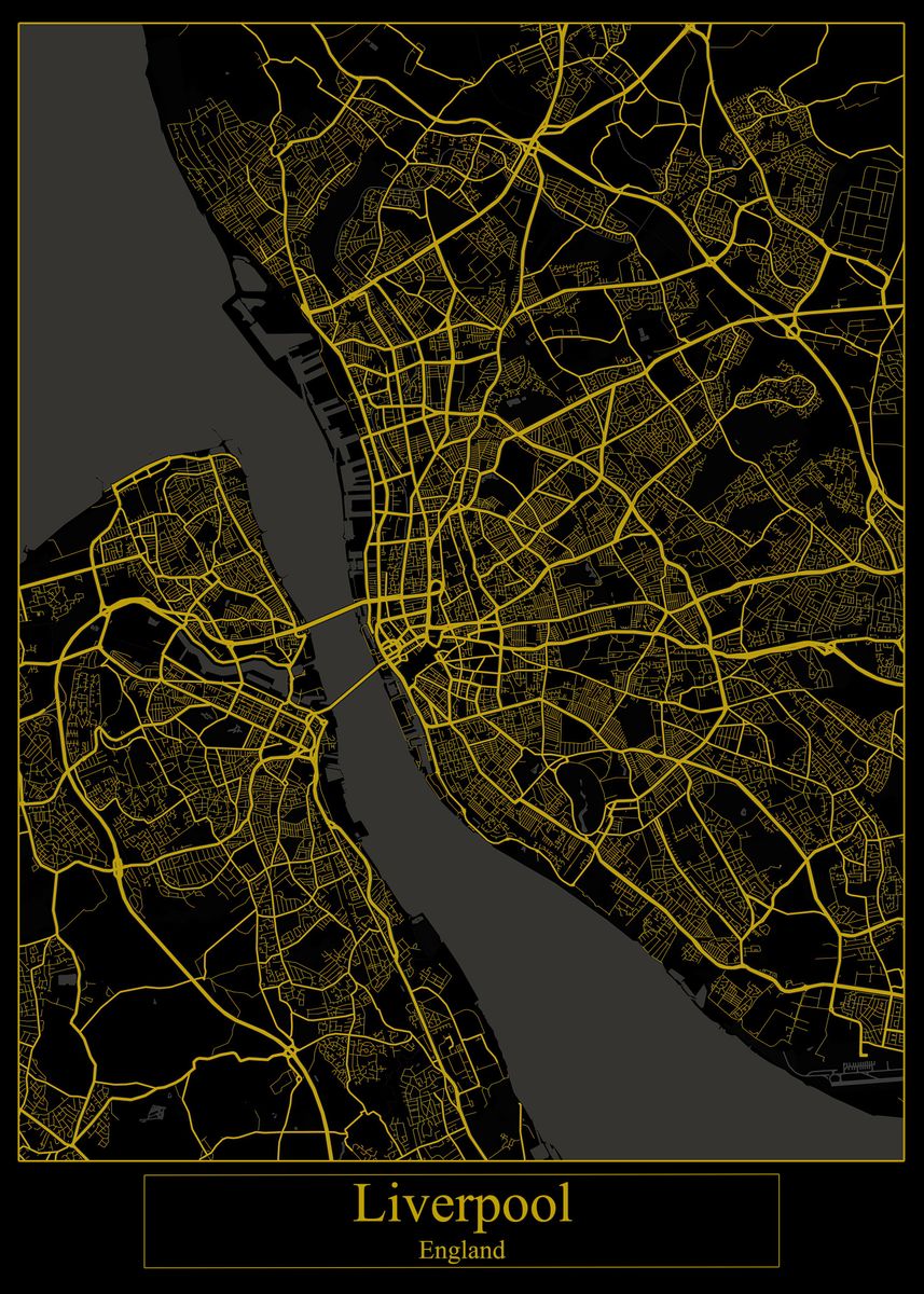 'Liverpool England' Poster, picture, metal print, paint by Zake Yonkou ...