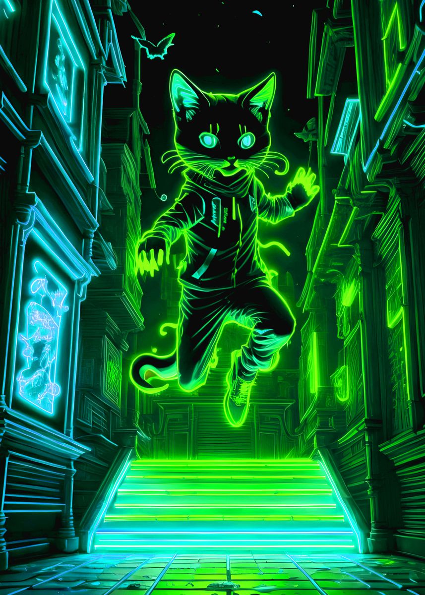'animal neon light ' Poster by zuzuzu | Displate