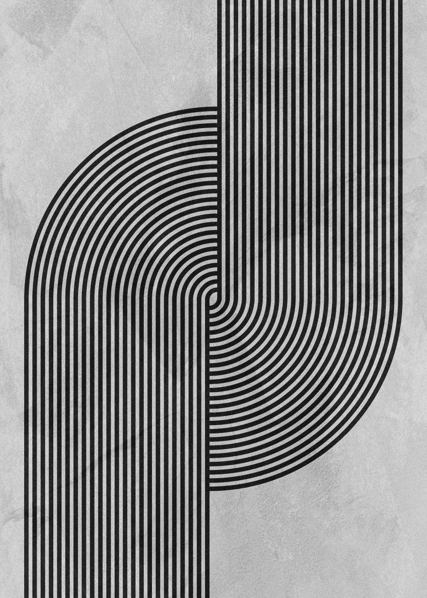 'GEOMETRIC ABSTRACT LINES' Poster, picture, metal print, paint by ...