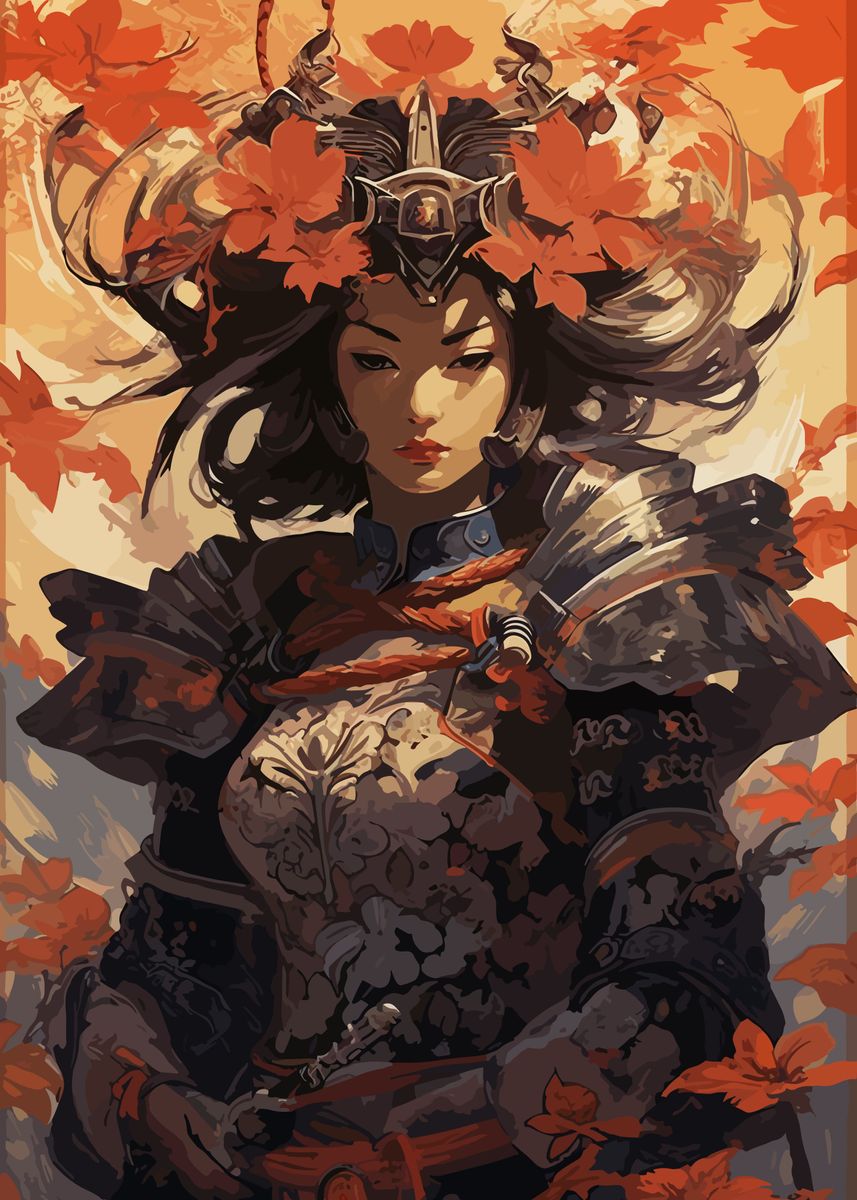 'Samurai' Poster, picture, metal print, paint by Mr Yy | Displate