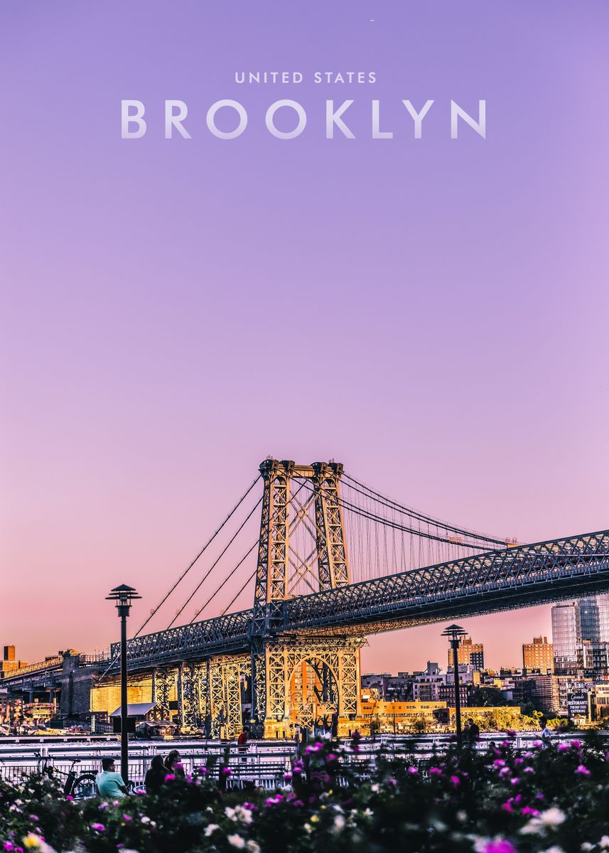 'New York Brooklyn Bridge' Poster, picture, metal print, paint by Ez ...