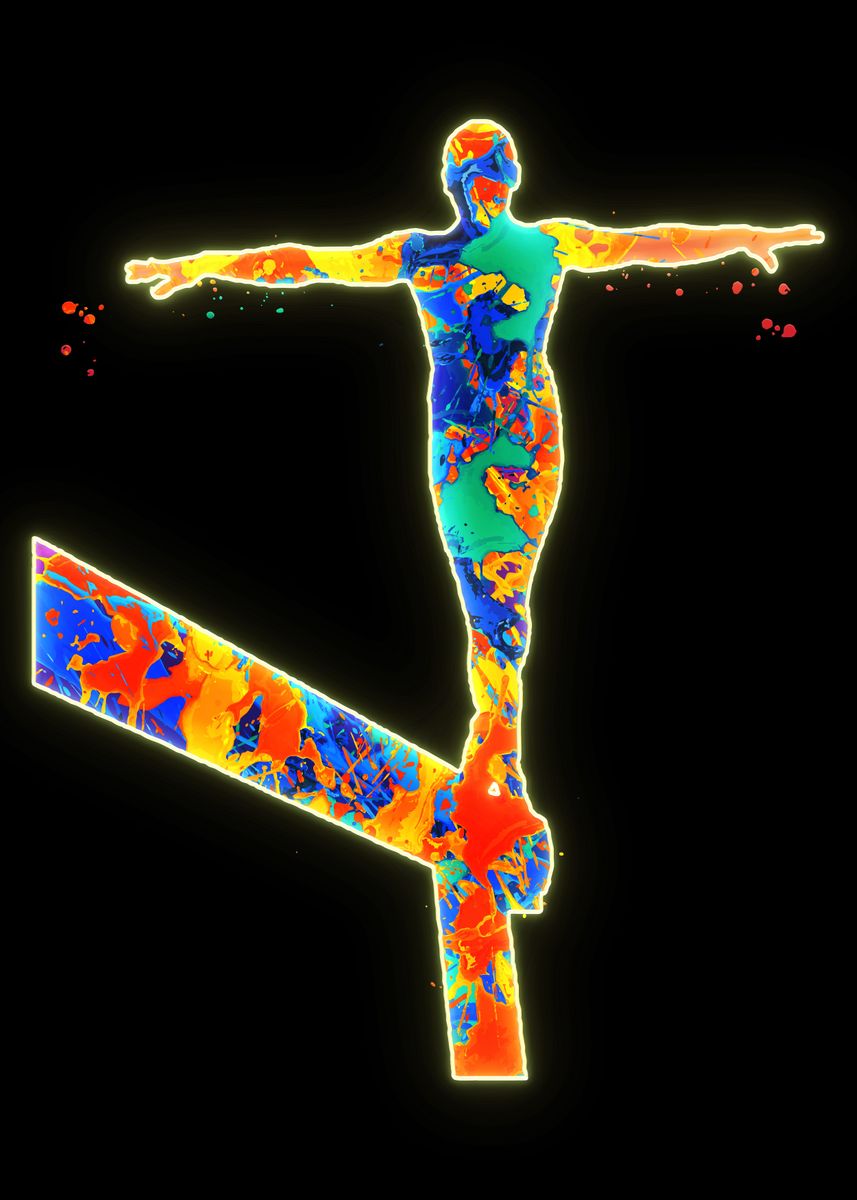 'Gymnastics Balance Beam' Poster, picture, metal print, paint by Tony ...