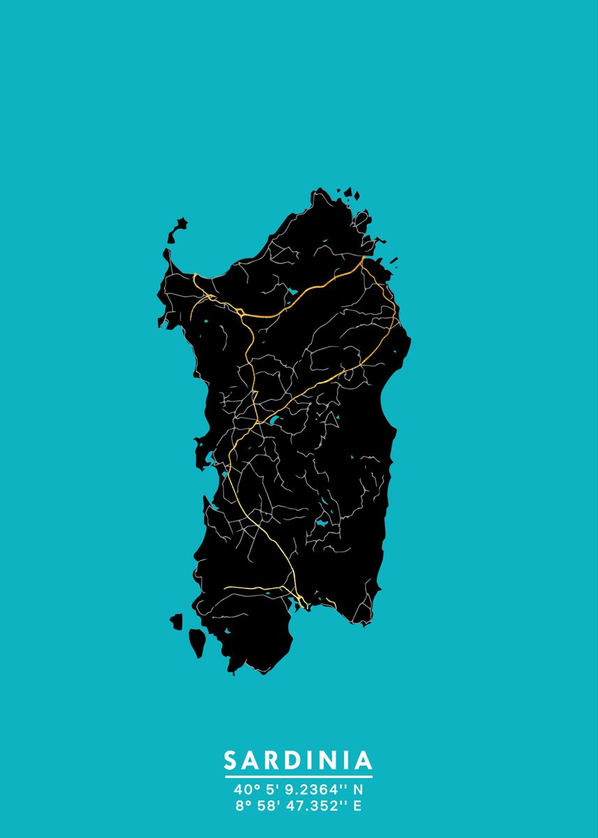 'Sardinia Italy' Poster, picture, metal print, paint by Clayborne Frank ...