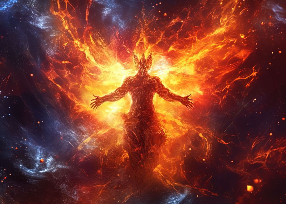 'Fire Elemental' Poster by E | Displate