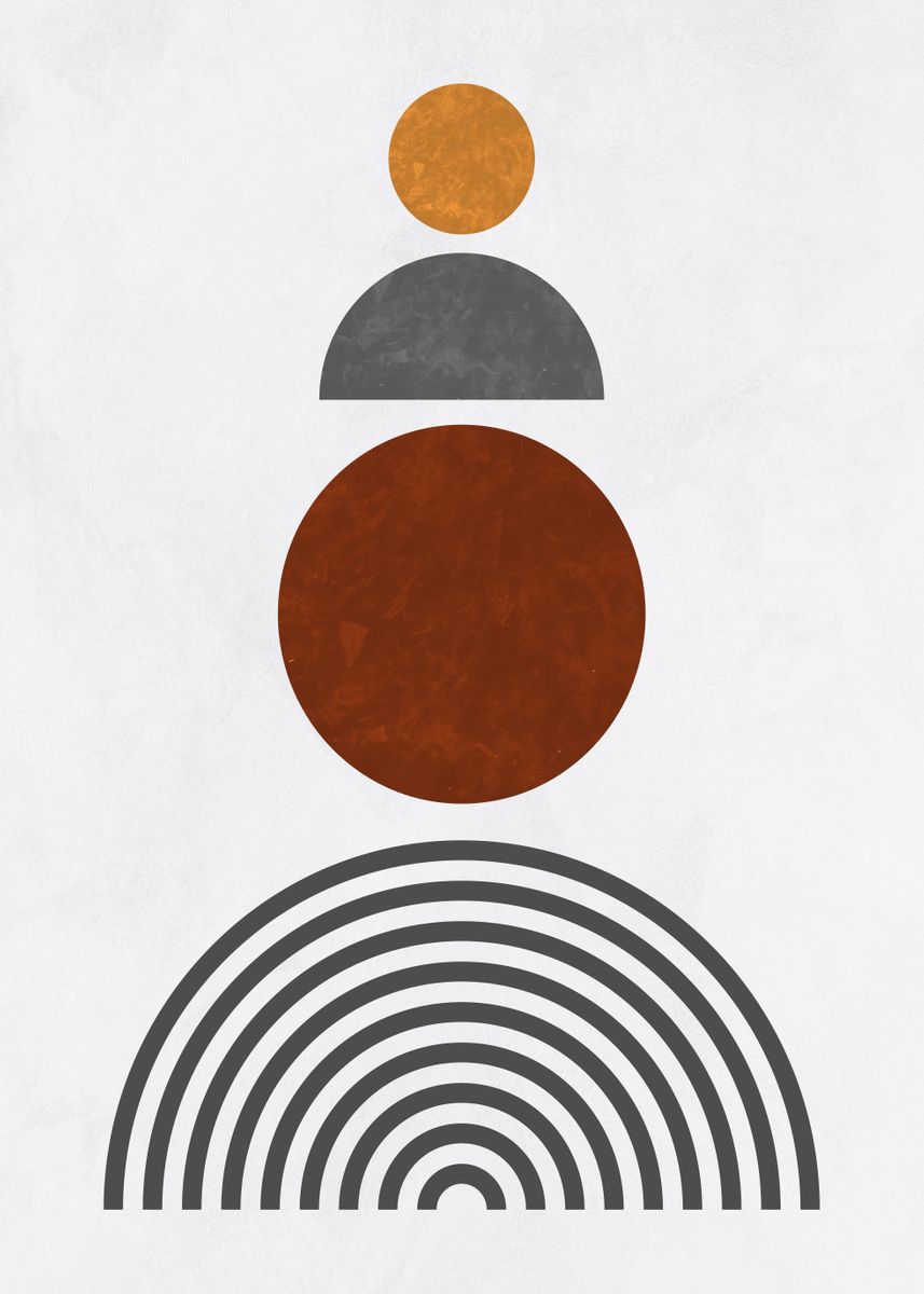 'GEOMETRIC ABSTRACT LINES' Poster, picture, metal print, paint by ...