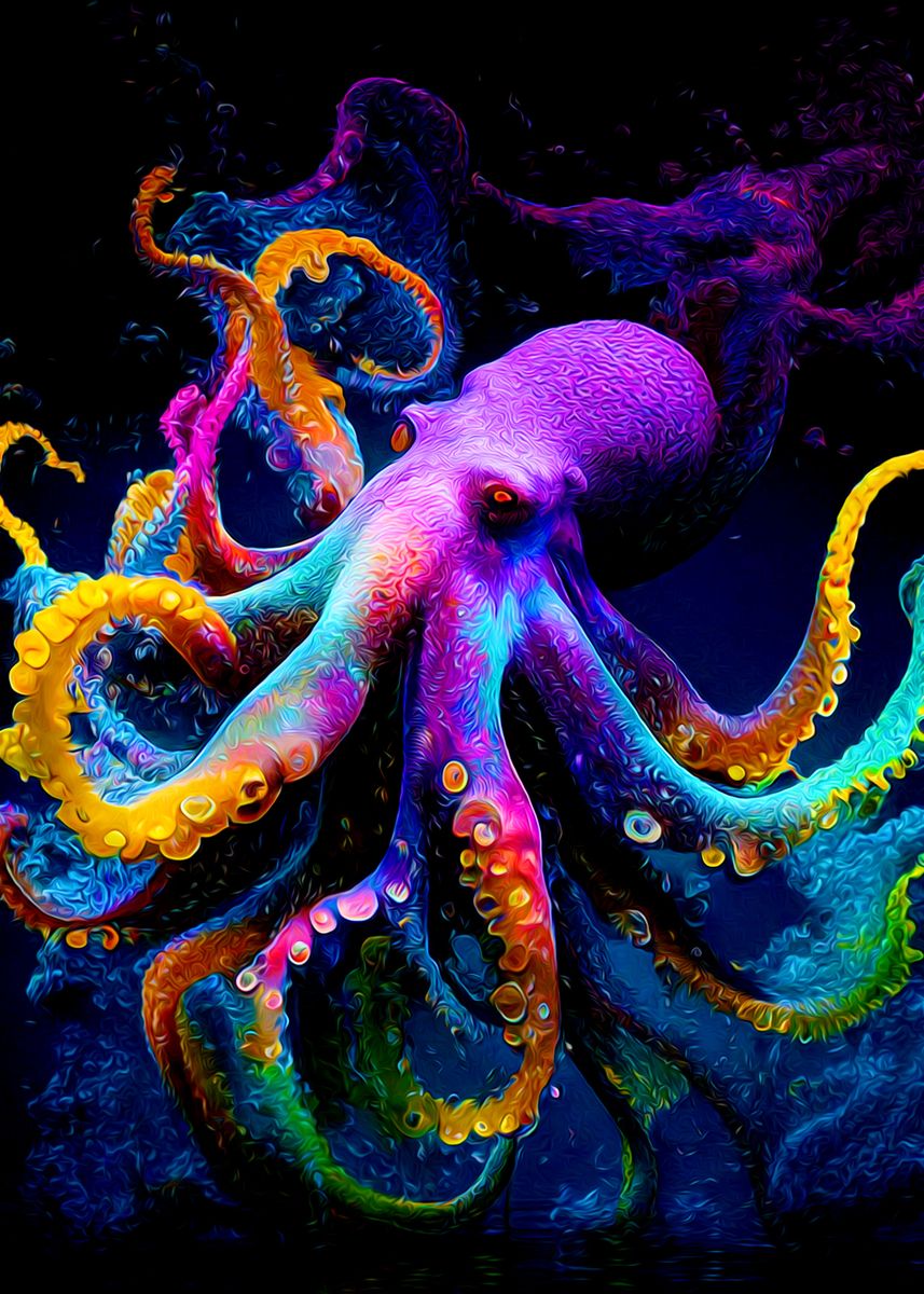 Colorful Octopus Drawings