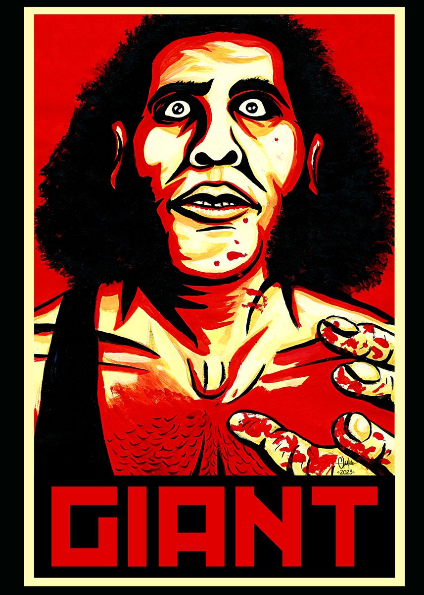 'The Giant Has a Posse' Poster, picture, metal print, paint by ...