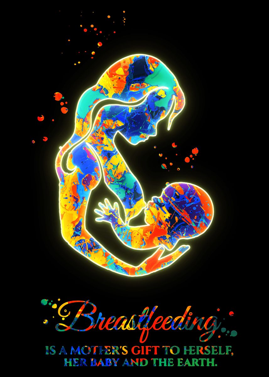 'Breastfeeding Mother Quote' Poster by Tony Lee | Displate