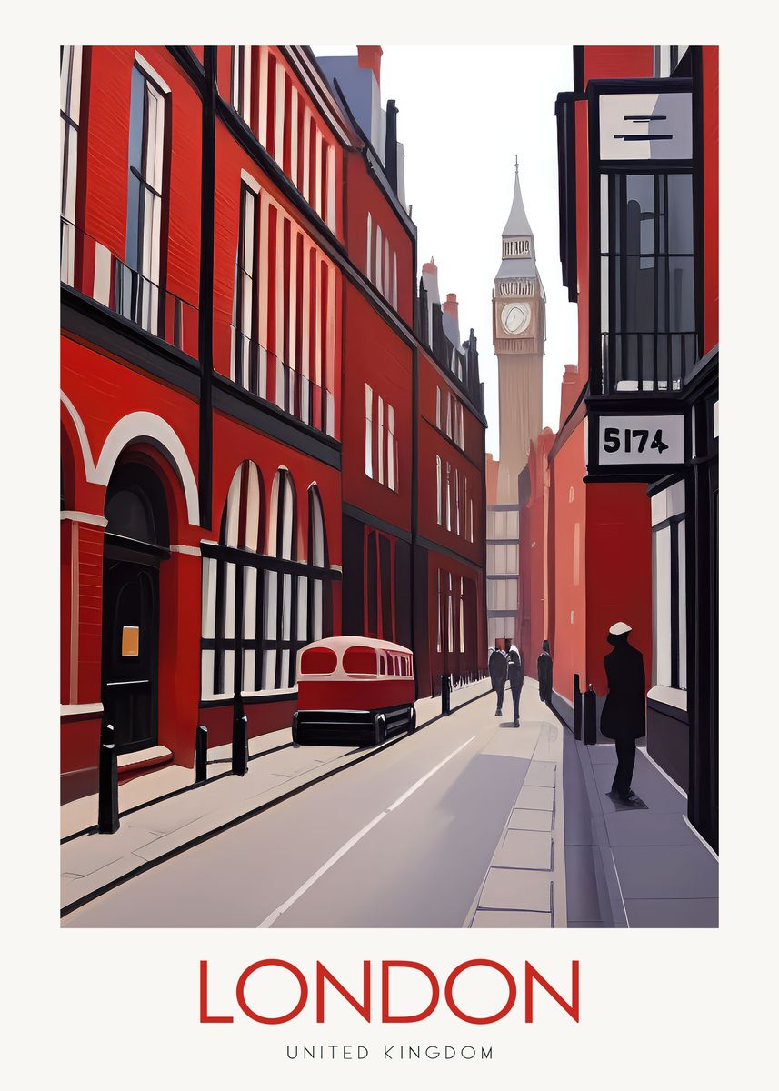 'LONDON UK' Poster, picture, metal print, paint by BluePinkPanther ...