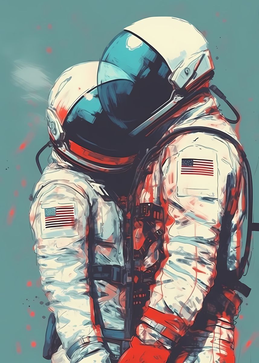 'Collide' Poster, picture, metal print, paint by Scandy Wiz | Displate