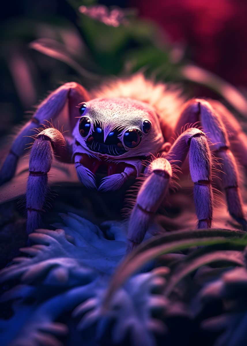 'Cute jumping spider' Poster, picture, metal print, paint by Unique art ...