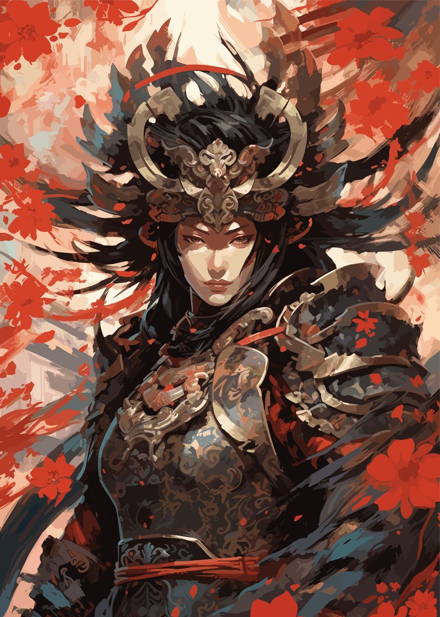 'Samurai' Poster, picture, metal print, paint by Mr Yy | Displate