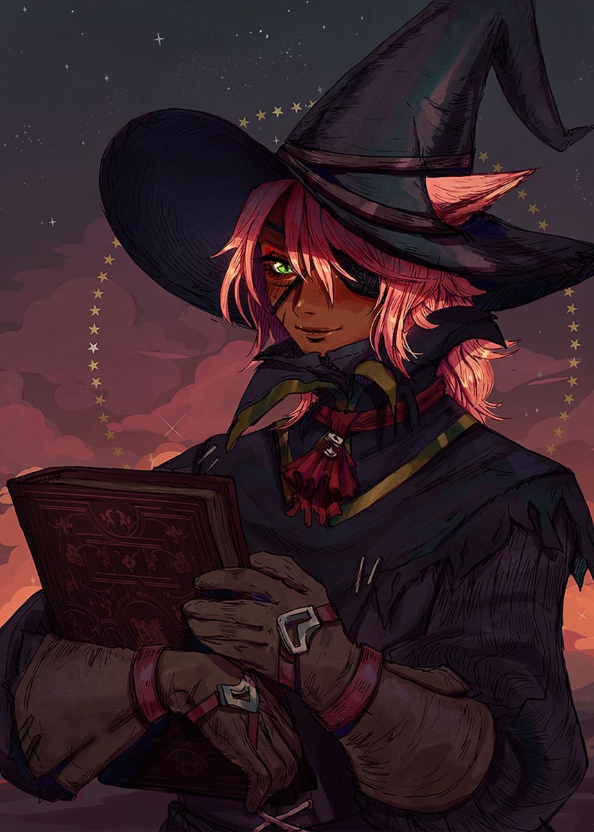 'Black Mage' Poster, picture, metal print, paint by Jasmin Sekiro ...