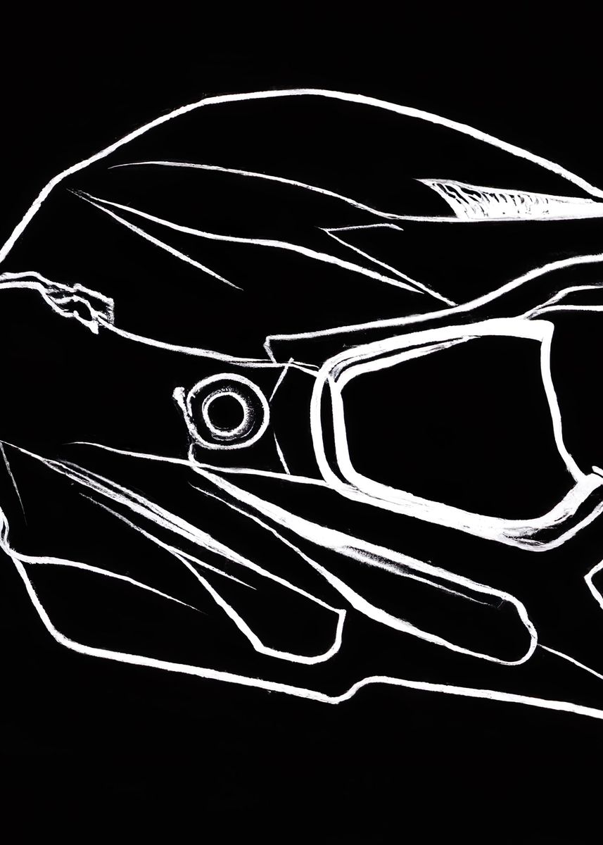 'Motorcycle Helmet' Poster, picture, metal print, paint by maxdesign ...