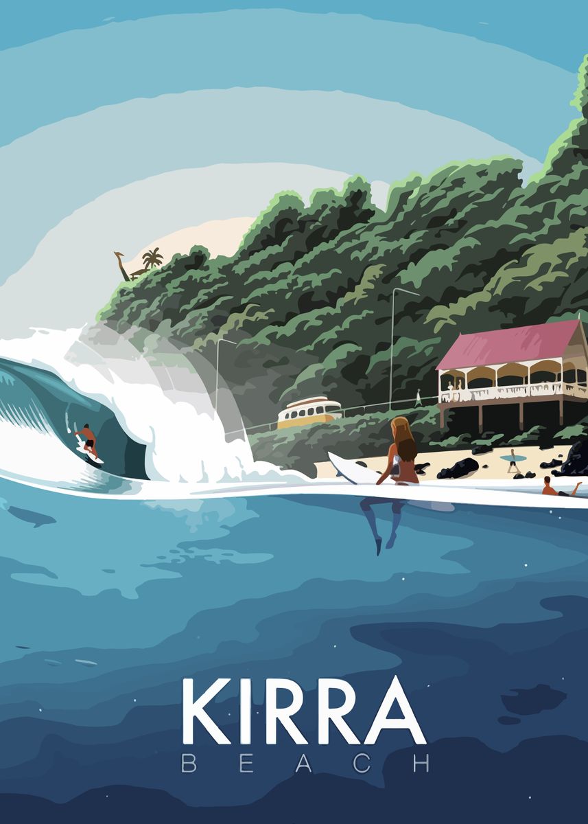 'Travel to kirra' Poster by Leonardo Djuminnic | Displate