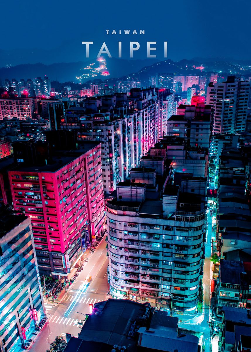 'Taipei' Poster, picture, metal print, paint by Merah Djoeang | Displate