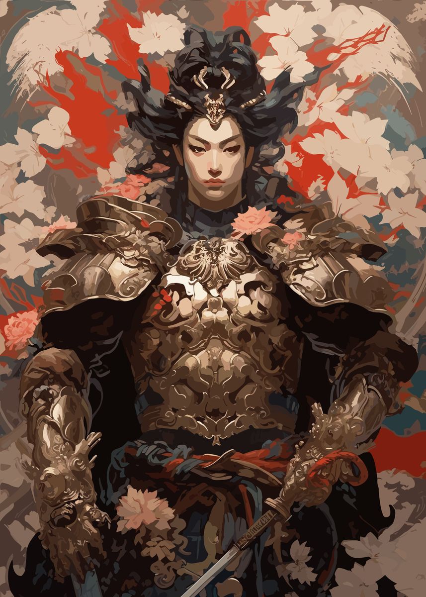 'Samurai' Poster, picture, metal print, paint by Mr Yy | Displate