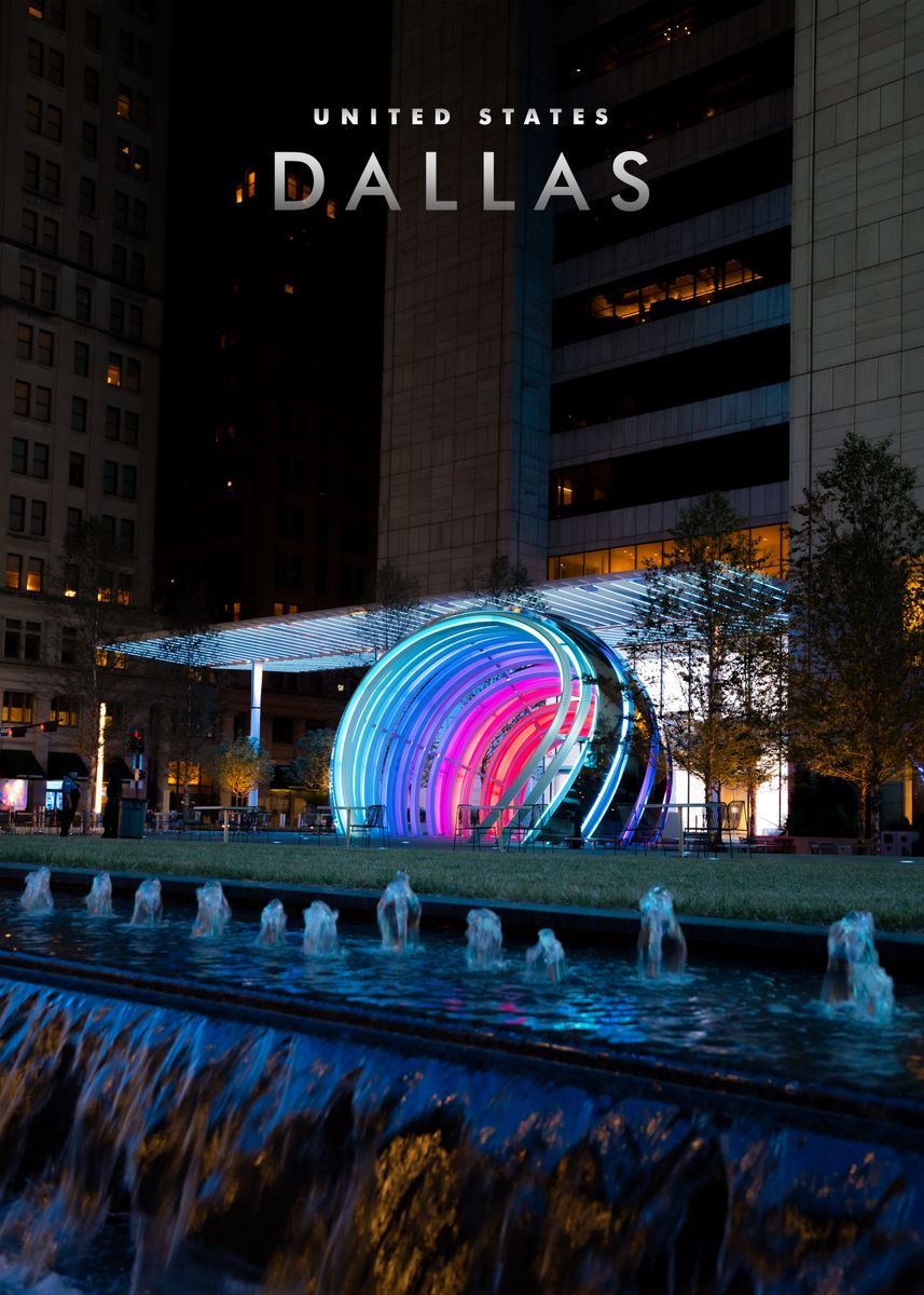 'Dallas City Night' Poster, picture, metal print, paint by Oneil ...
