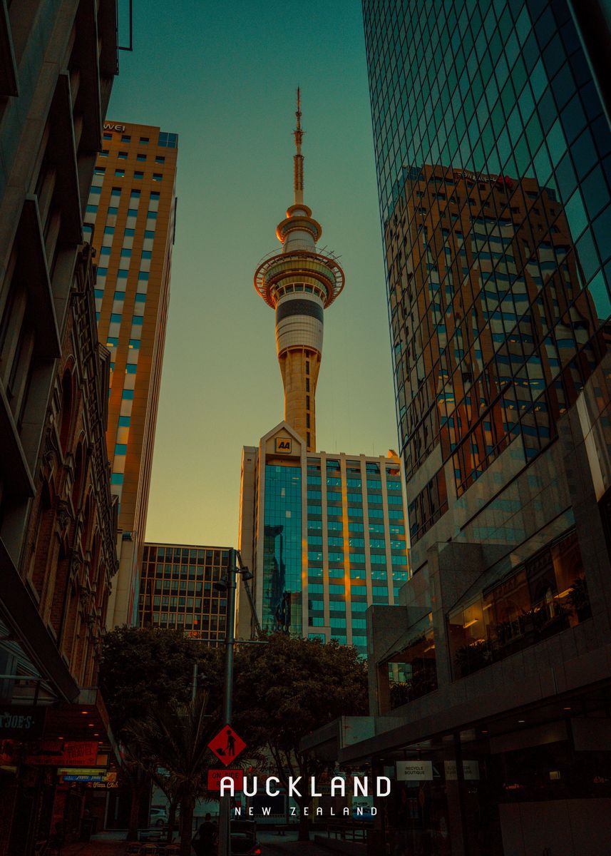 'Auckland ' Poster, picture, metal print, paint by Travel Addict | Displate