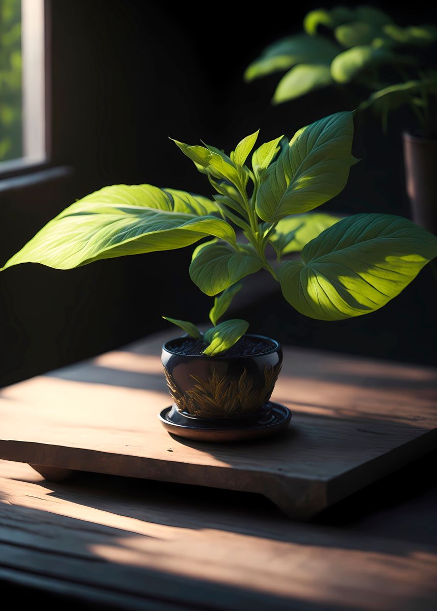 'Green Plant' Poster, picture, metal print, paint by ColorMe Creative ...