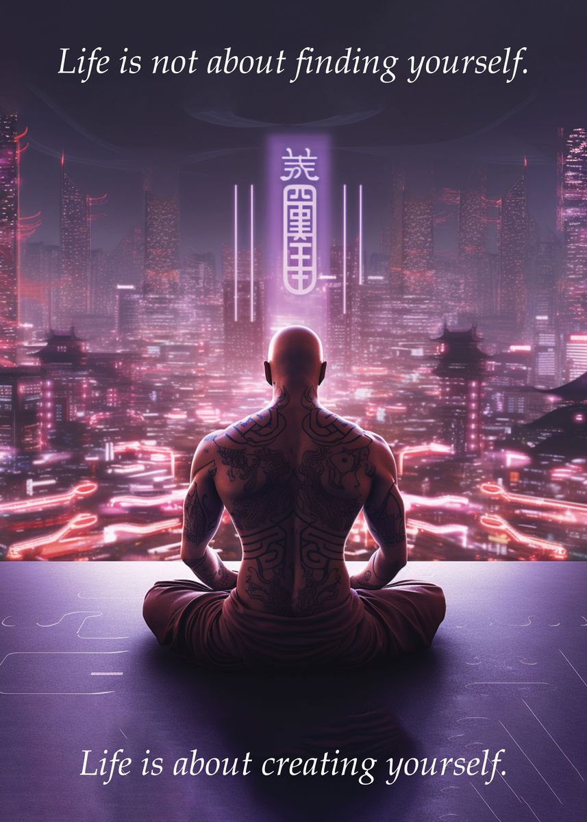 'Life Is Creating Yourself' Poster, picture, metal print, paint by CHAN ...