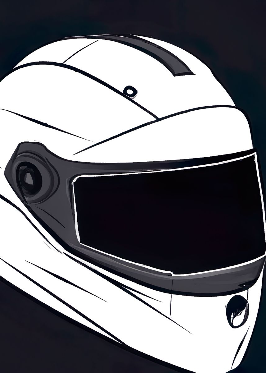 'Motorcycle Helmet' Poster, picture, metal print, paint by maxdesign ...