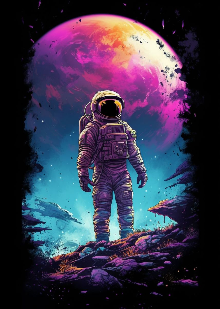 'Astronaut in Space' Poster, picture, metal print, paint by Max Ronn ...