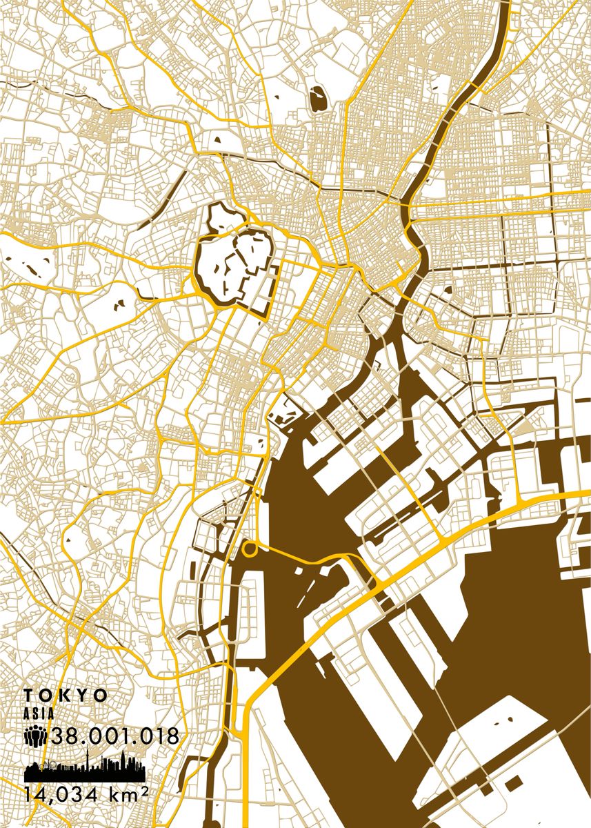 'Tokyo Japan ' Poster, picture, metal print, paint by Mey Lino | Displate