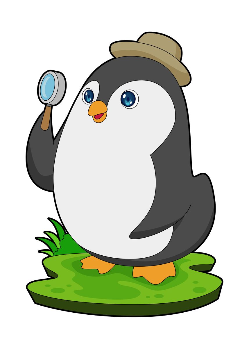 'Penguin Detective ' Poster, picture, metal print, paint by Markus ...