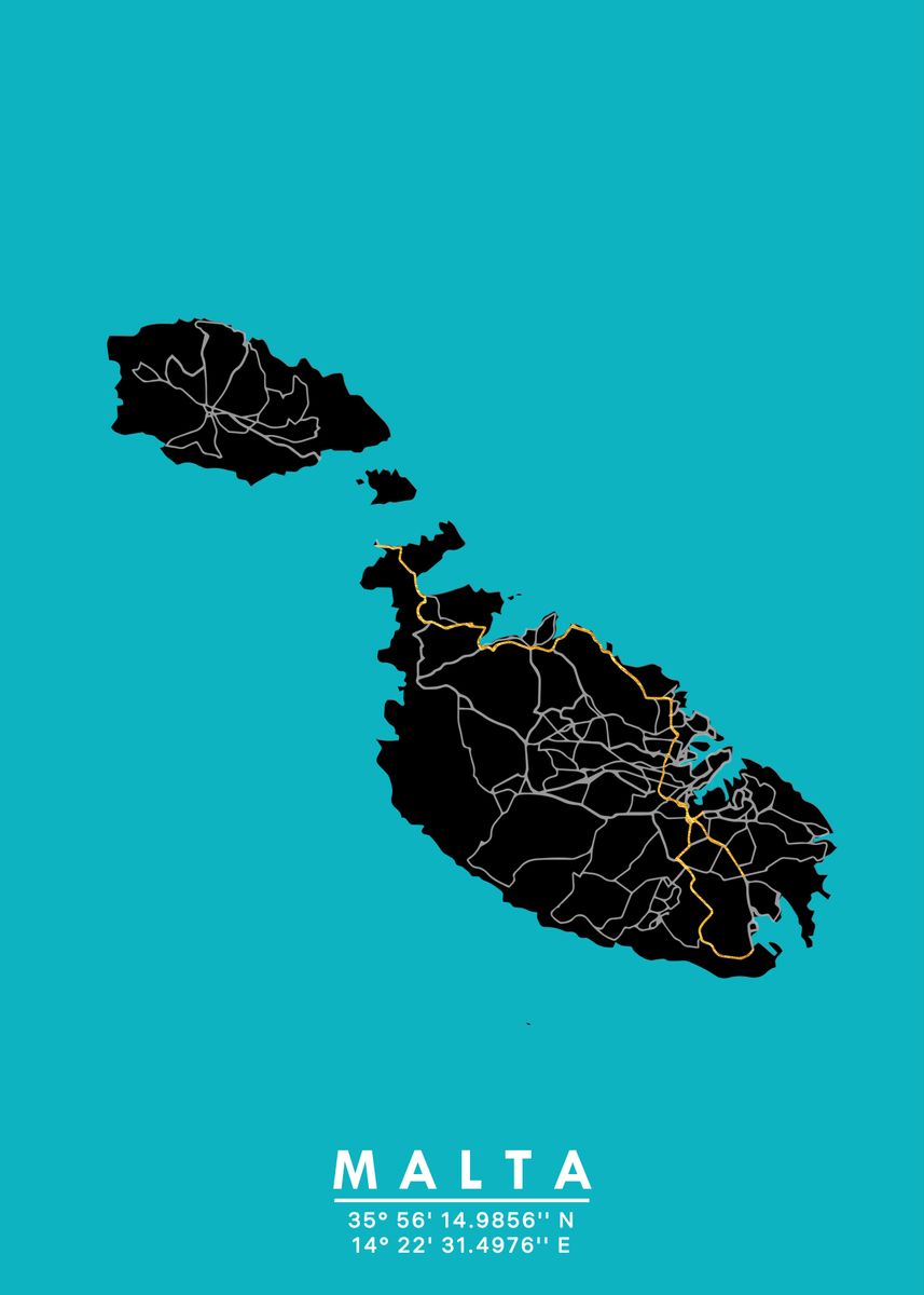 'Malta' Poster, picture, metal print, paint by Clayborne Frank | Displate