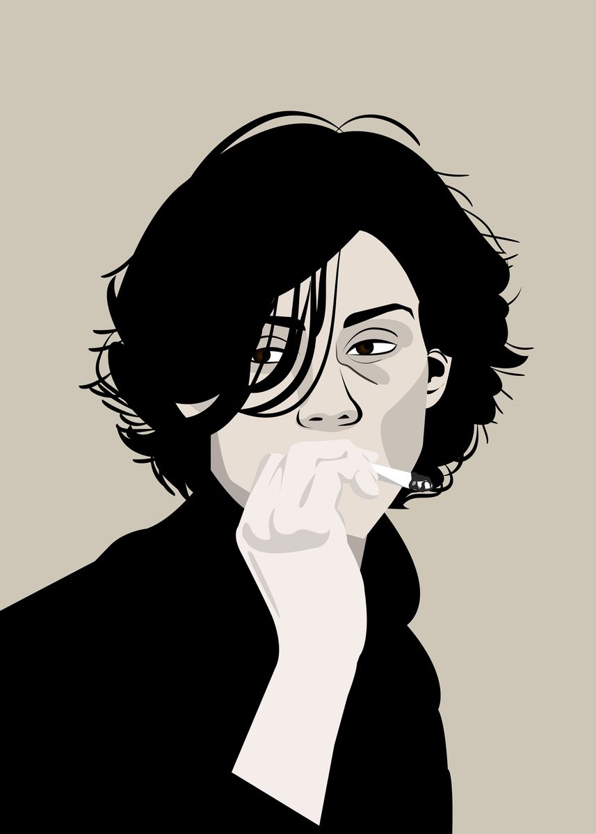 'Smoking man' Poster, picture, metal print, paint by Estetic Sigmul ...