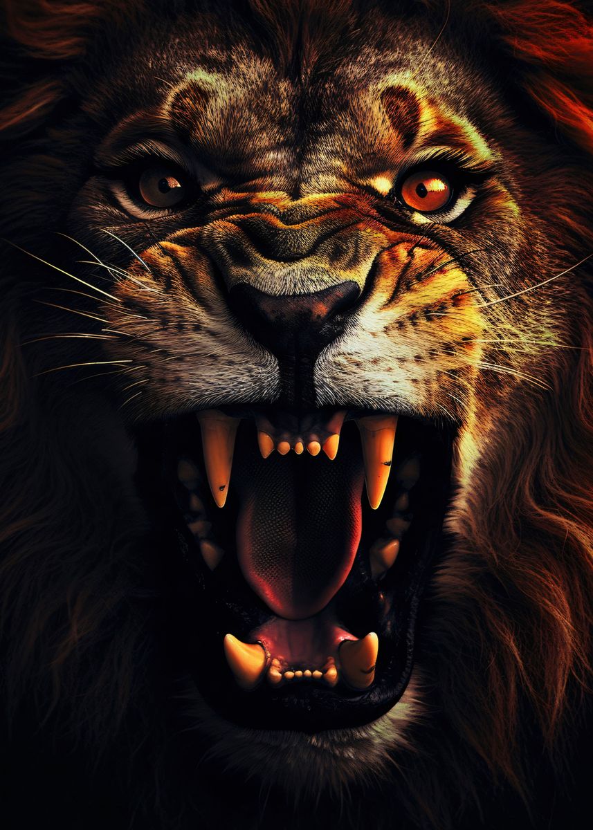 'King of the Jungle' Poster, picture, metal print, paint by Conceptual ...