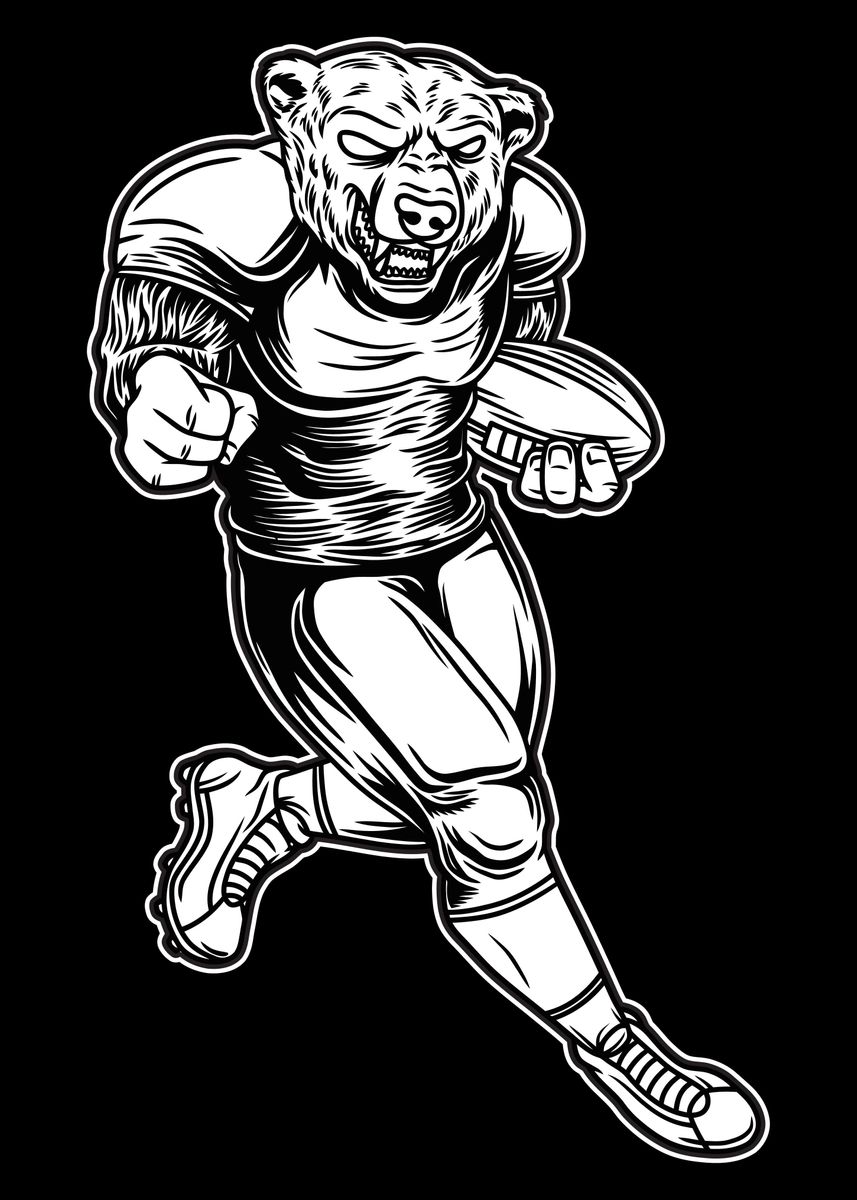 'Polar Football BnW' Poster by hendra pratama | Displate