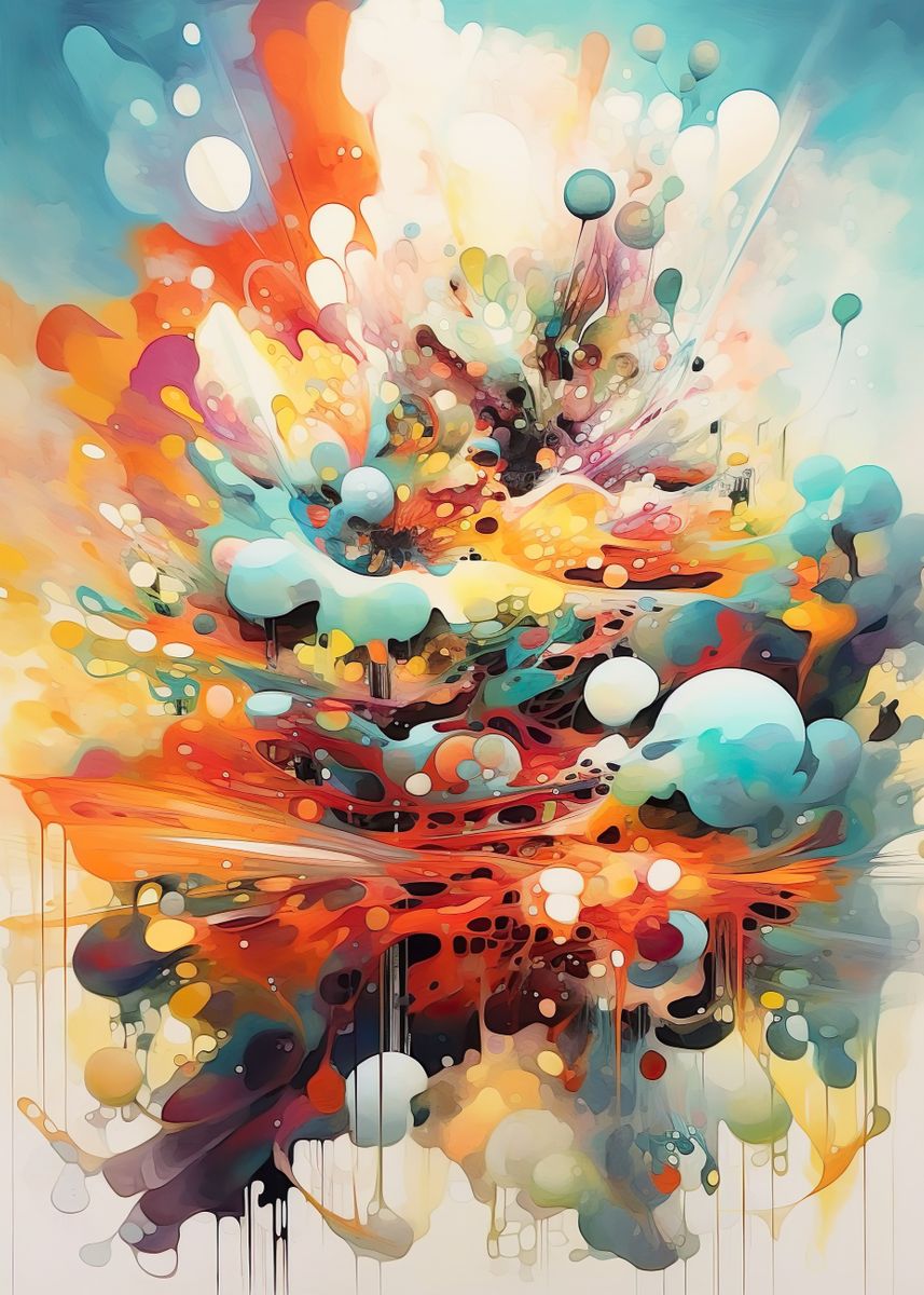 'Watersketch Abstract Art' Poster by AyrioArt | Displate