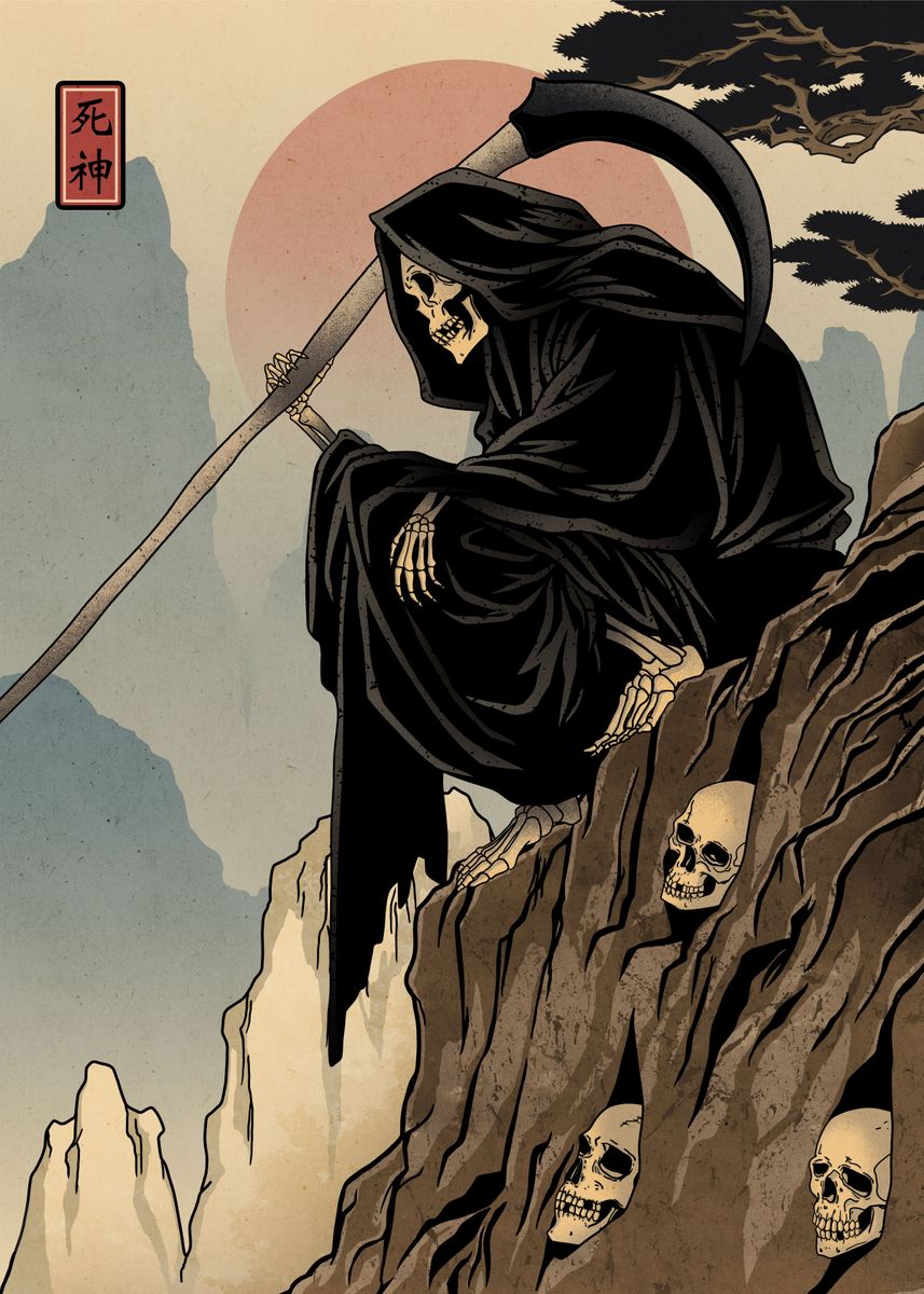 'Awaiting Souls Skeleton' Poster, picture, metal print, paint by ...