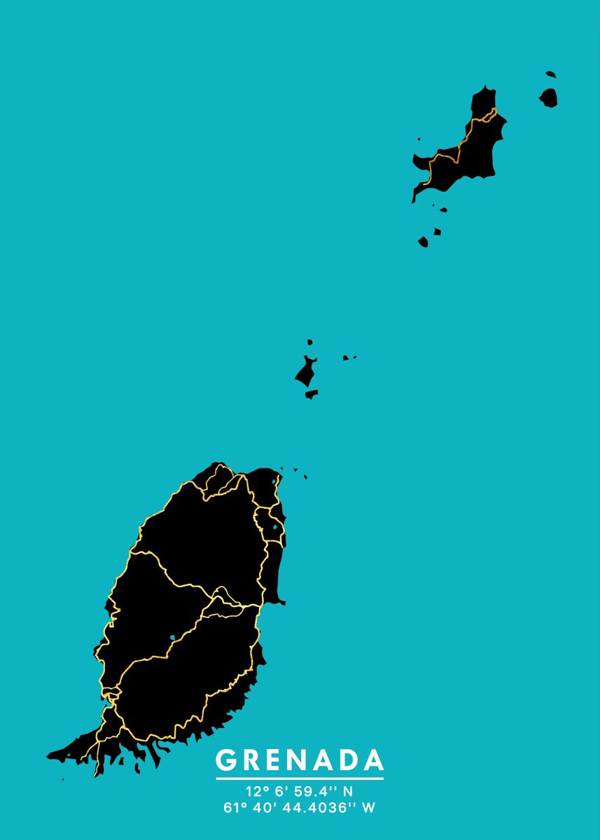 'Grenada' Poster, picture, metal print, paint by Clayborne Frank | Displate