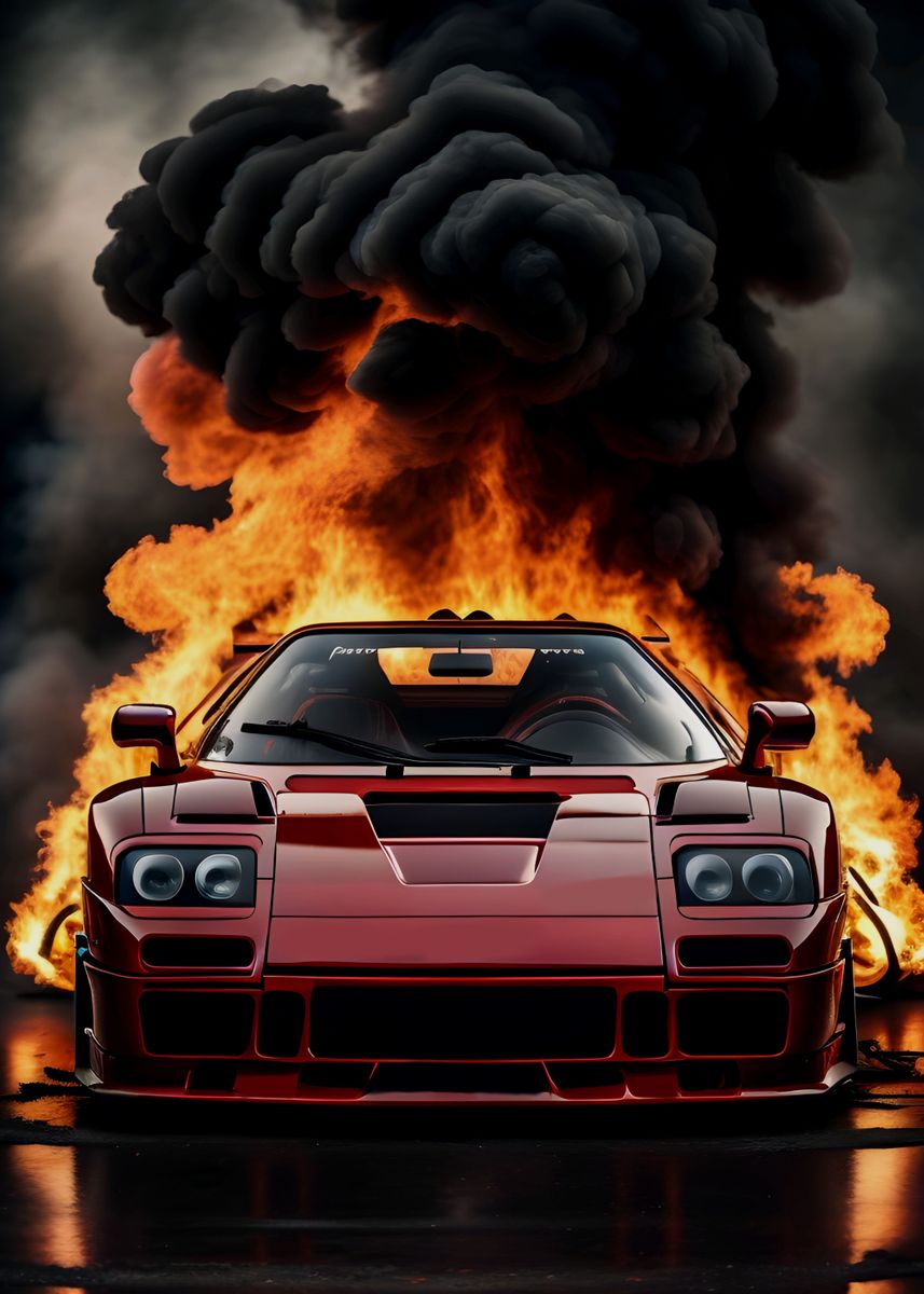 'car ' Poster, picture, metal print, paint by Hakuro | Displate