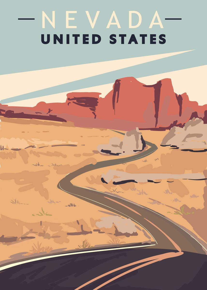 'Nevada' Poster, picture, metal print, paint by Le Thi Thu Hien | Displate