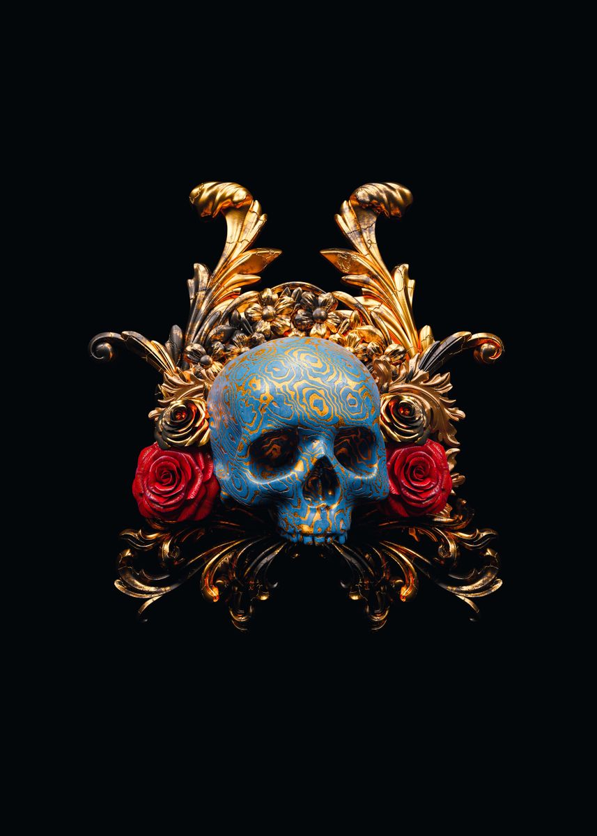 'Royal Skull' Poster, picture, metal print, paint by Srabon Arafat ...