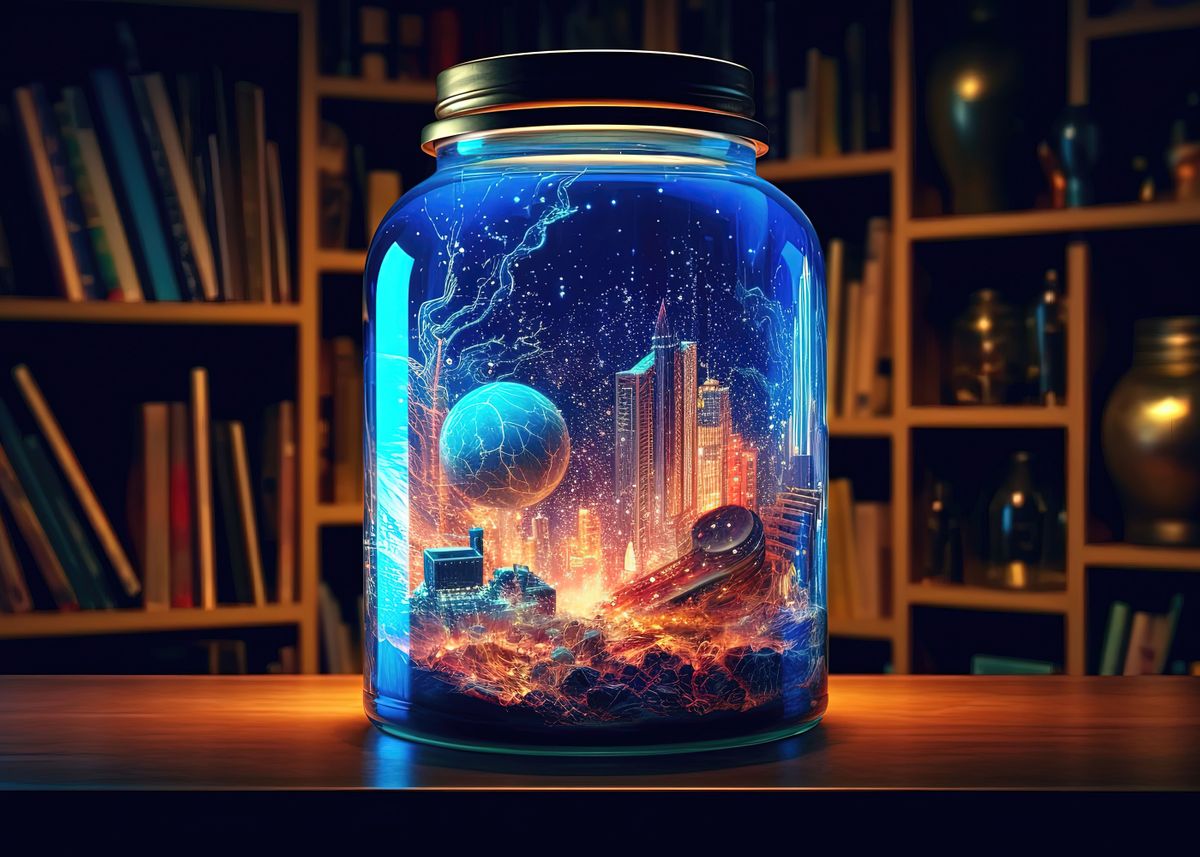 'Galaxy in a Jar' Poster by E | Displate