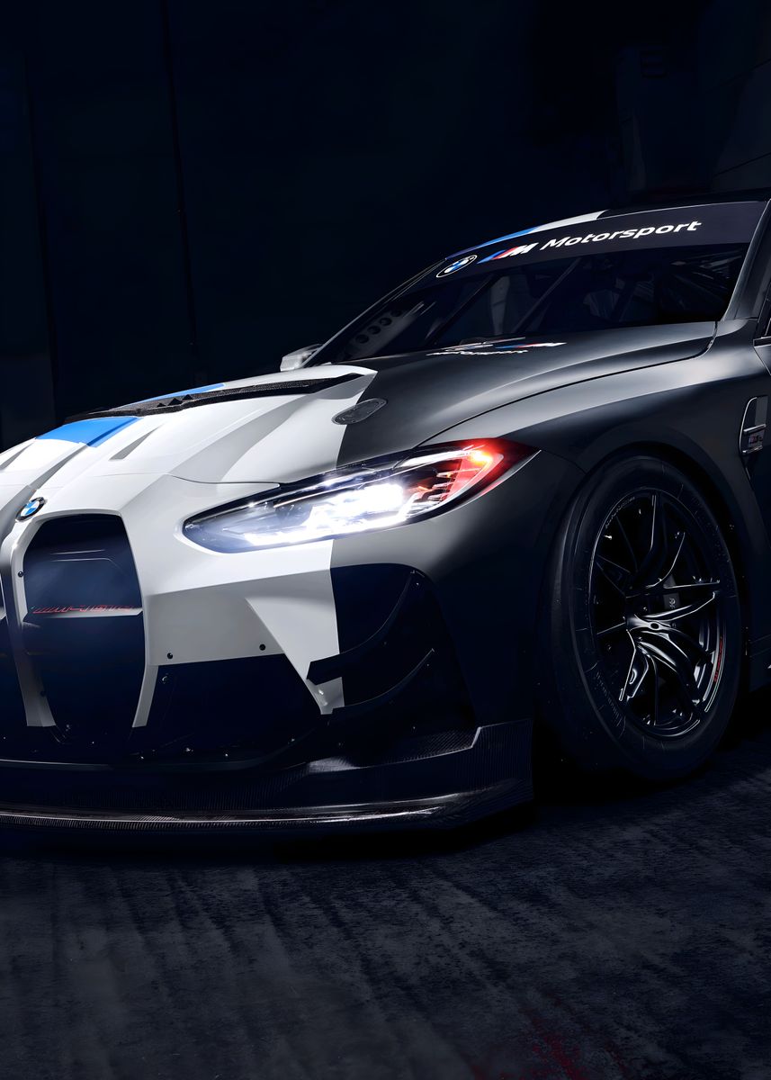 'BMW M4 gt4' Poster, picture, metal print, paint by Game cars | Displate