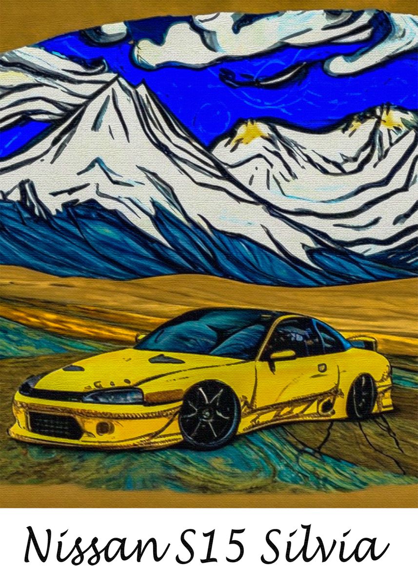 'Nissan S15 painting' Poster by Md Bowman | Displate