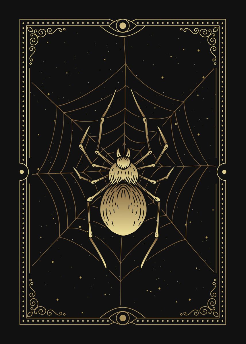 'Mystical spider ' Poster, picture, metal print, paint by Hasnaa Art ...